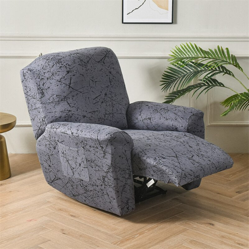 Flower Recliner Sofa Cover Elastic Printed Recliner Covers for Living ...