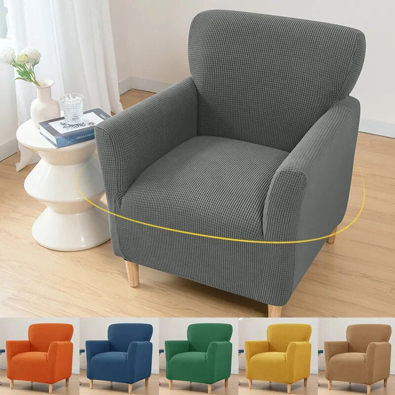 Dust-proof Club Armchair Cover Stretch Sloping Arm Back Slipcover Soft ...