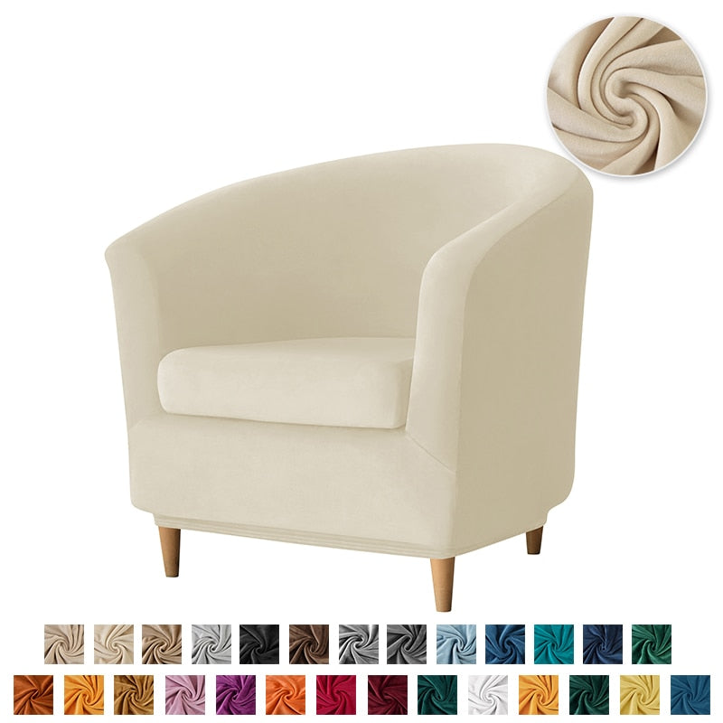 New Elastic Velvet Club Bath Tub Armchair Covers Stretch Soft Single ...